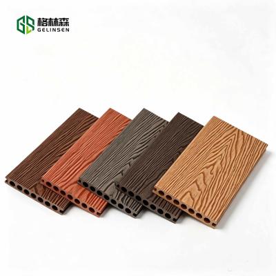 China WPC Decking 140×25mm UV-Resistant 3D Embossed Outdoor Flooring Non-Fading for Poolside for sale