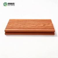 China Outdoor WPC Composite Decking 3D Embossed Hollow Flooring for Rooftop Gardens Balcony for sale