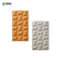China 3D Realistic PU Stone Waterproof Wall Panel Geometric Surface for Bar Counter Lift Lobby for sale