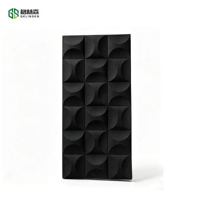 China 3D Realistic PU Stone Waterproof Wall Panel Geometric Surface for Bar Counter Lift Lobby for sale