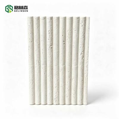 China 3D Convex Cylindrical Flexible Stone Wall Panel Natural Stone Texture for Backsplash for sale
