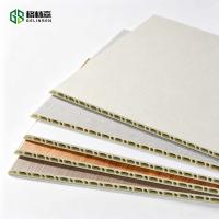 China 600mm Hollow Bamboo Wood Fiber PVC Decorative Wall Ceiling Panel for Villa Bedroom for sale