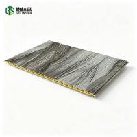 China Popular Bamboo Wood Fiber PVC Wall Panel 600mm Eco-friendly Cladding for Home Decor for sale