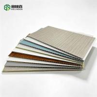 China 400mm Bamboo Wood Fiber PVC Wall Panel Tongue & Groove Easy Installation for Hotel Office for sale