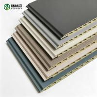 China 400mm Bamboo Wood Fiber PVC Wall Panel Tongue & Groove Easy Installation for Hotel Office for sale
