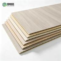 China Popular Bamboo Wood Fiber PVC Wall Panel 600mm Eco-friendly Cladding for Home Decor for sale