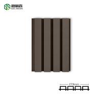 China Exterior WPC Wall Panels 3D Wood Plastic Composite Slat Board Anti-Fade for Terrace for sale