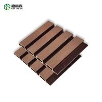 China Exterior WPC Wall Panels 3D Wood Plastic Composite Slat Board Anti-Fade for Terrace for sale