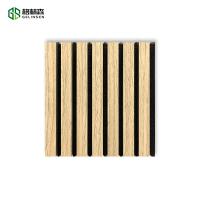 China Soundproof Wooden Slat Acoustic Panels MDF Polyester Fiber Construction for Conference Rooms for sale