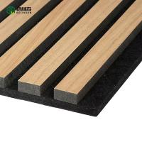 China Wooden Slat Acoustic Panels 2400*600*21mm Soundproof Cladding for Home Theaters for sale