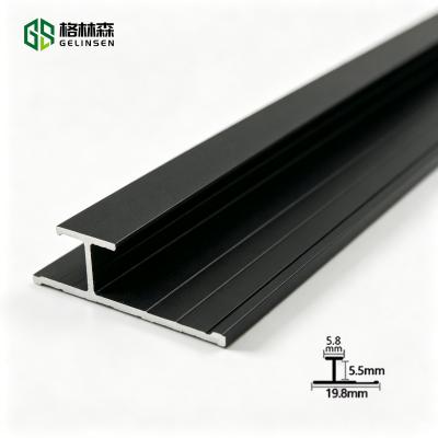 China I-Shape Metal Trims 5mm Decorative Aluminum Wall Panel Edge Strips for Seam Concealment for sale