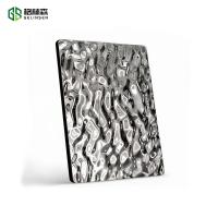 China Decorative PVC Wall Panel 3D Water Ripple Veneer Board B1 Fire Rated for Feature Walls for sale