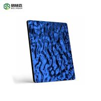 China Decorative PVC Wall Panel 3D Water Ripple Veneer Board B1 Fire Rated for Feature Walls for sale