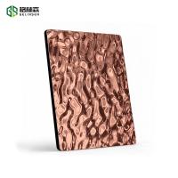 China Decorative PVC Wall Panel 3D Water Ripple Veneer Board B1 Fire Rated for Feature Walls for sale
