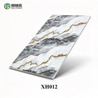 China Luxury UV Marble Sheet 3D Marble Effect Gilded Accent Wall Panel for Villa Hotel for sale