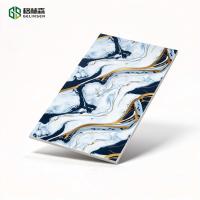 China UV Marble Sheet 3D Marble Effect Accent Wall Panel for Living Room Wall Decoration for sale