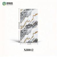 China Luxury UV Marble Sheet 3D Marble Effect Gilded Accent Wall Panel for Villa Hotel for sale