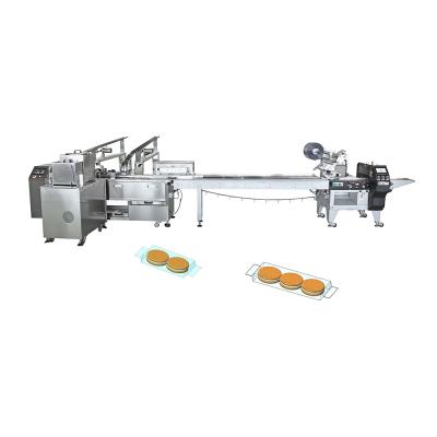China Chocolate Biscuit Sandwiching Machine High Efficiency Pillow Packaging Machine for sale