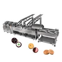 China Double Lane Biscuit Sandwiching Machine 6kw Biscuit Making Machines With Row Multiplier for sale
