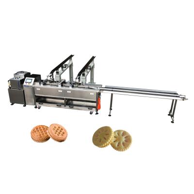 China Single Lane Biscuit Sandwiching Machine 220V / 50Hz Biscuit Making Machinery With Cream And Jam Filling for sale