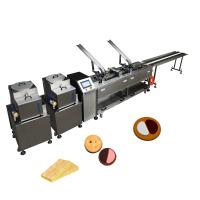 China Two Color Two Cream Biscuit Sandwiching Machine Single Lane Sandwich Biscuit Machine With Conveyor for sale