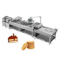 China Four Lane Biscuit Cream Sandwiching Machine High Speed Sandwich Cookie Machine 6kw for sale