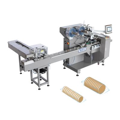 China Electric Flow Packing Machine Automatic Cookie Packaging Equipment 7kW for sale