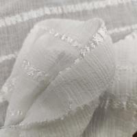 China Nano Wrinkle Cross Stripe Jacquard 100% Polyester Chiffon Fabric Sun Protection for sale