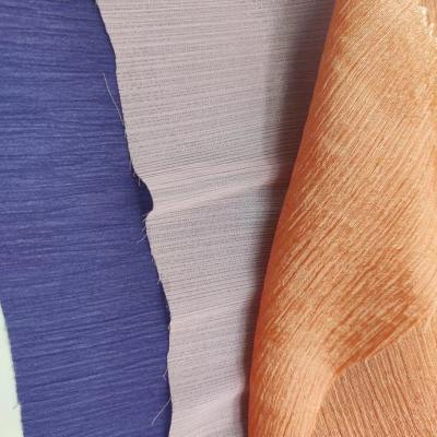 China 100% Polyester Breathable Chiffon Fabric Sparkling Crinkle 30DX68D for sale
