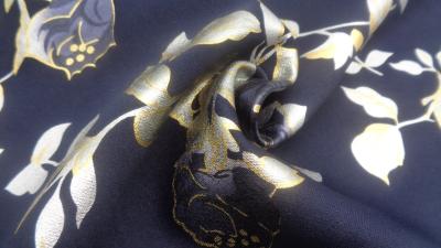 China Sportswear Foiled Rose Print Fabric 92% Polyester 8% Spandex 150CM for sale