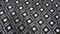 China Lace Hollow Fabric 90% Polyester 10% Spandex 250 Gsm Elastic 150 Cm for sale