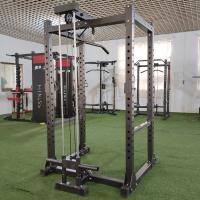 China Squat Rack with Optional Lat Pull-Down Attachment Top- Strength Training Gym Equipment for sale