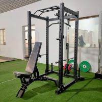 China Squat Rack with Optional Lat Pull-Down Attachment Top- Strength Training Gym Equipment for sale