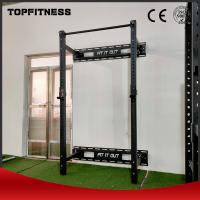 China Wall Mounted Folding Squat Strength Rack for Body Building Customized Logo Availabled for sale