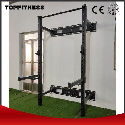 China Strength Fitness Equipment Wall Mounted Folding Squat Rack for Adults Age Group for sale