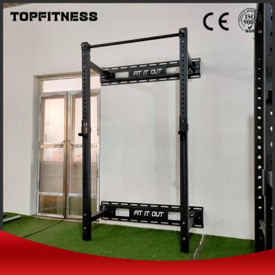 China Wall Mount Folding Squat Power Rack Custom Made Colour for Leg Strengthening for sale