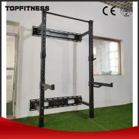 China Wall Mounted Folding Squat Rack 1250*650*2300mm for Strength Trainer Home Gym Training for sale