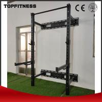 China Wall Mounted Folding Squat Rack 1250*650*2300mm for Strength Trainer Home Gym Training for sale