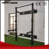 China Custom Made Colour Gym Folding Wallmount Wall Mounted Squat Rack Manual Power Source for sale