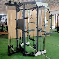 China Colour Custom Made Flat Oval Tube Plate Loaded Smith Machine for Sport Gym Equipment for sale