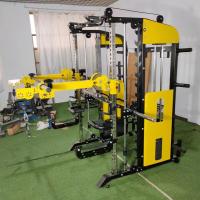 China Manual Power Source Steel Multi Function Station Strength Training Smith Machine for sale