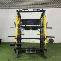 China Unisex Weight Training Gym Smith Machine with Multifunctional Power Cage Squat Rack for sale