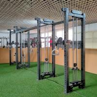 China Multifunctional Fitness Smith Machine Power Rack Dual Cable Cross Machine with Steel for sale