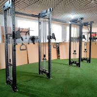 China Multifunctional Fitness Smith Machine Power Rack Dual Cable Cross Machine with Steel for sale