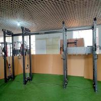 China Multifunctional Fitness Smith Machine Power Rack Dual Cable Cross Machine with Steel for sale