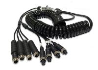 China PVC PU Insolation 7 Pin Trailer Power Cable Aviation Grade Plug Connector Spring Cable for sale