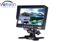 China Quad car tft lcd monitor 7 inches Screen with 4 Video Cameras Inputs for sale