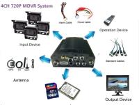 China Anti-vibration Standard 4CH Truck HDD Mobile DVR 720P/1080P with 3G/4G GPS WIFI for sale