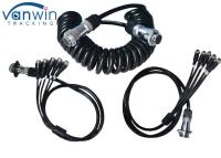 China 7 Wire Trailer PU Spiral Truck Cable 7 Pin With 2CH/3CH/4CH/5CH for sale