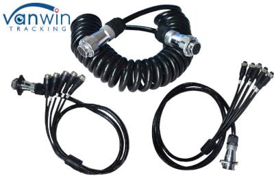 China 7 Wire Trailer PU Spiral Truck Cable 7 Pin With 2CH/3CH/4CH/5CH for sale
